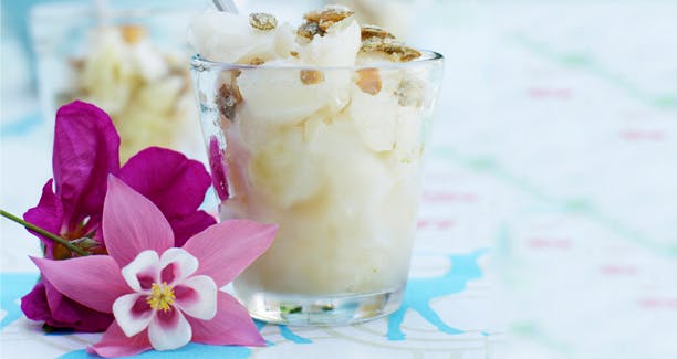 Citrussorbet med sprød topping | Ude og Hjemme